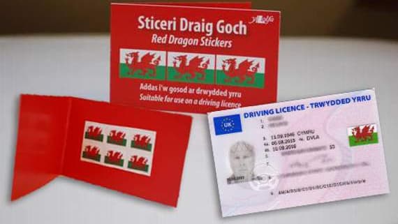Publishers to produce Welsh dragon stickers to cover driving licence ...
