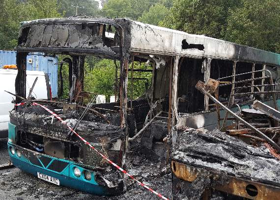 Police launch arson investigation following bus depot fire | cambrian ...