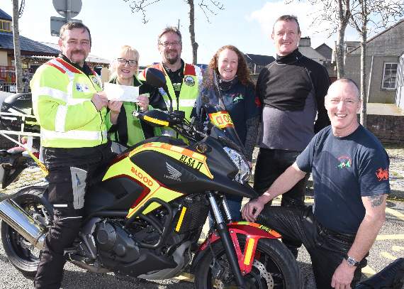 £294 presented to Blood Bikes Wales | cambrian-news.co.uk