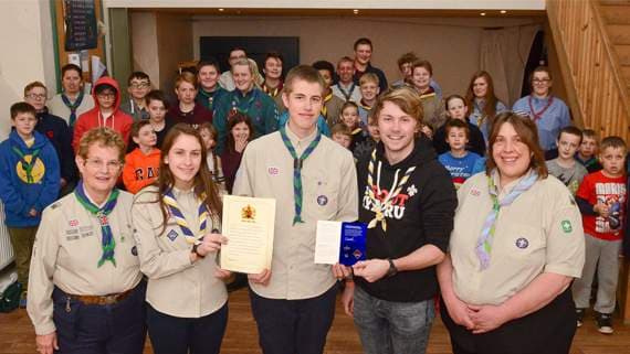 Scout receives prestigious Queen’s award | cambrian-news.co.uk