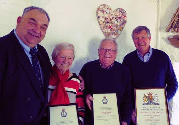 Couple recognised for combined 104 years of RNLI fundraising | cambrian ...