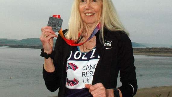 Doris braves the heat to run marathon for charity | cambrian-news.co.uk