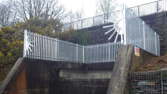 Fence installed to deter river culvert trespassers | cambrian-news.co.uk