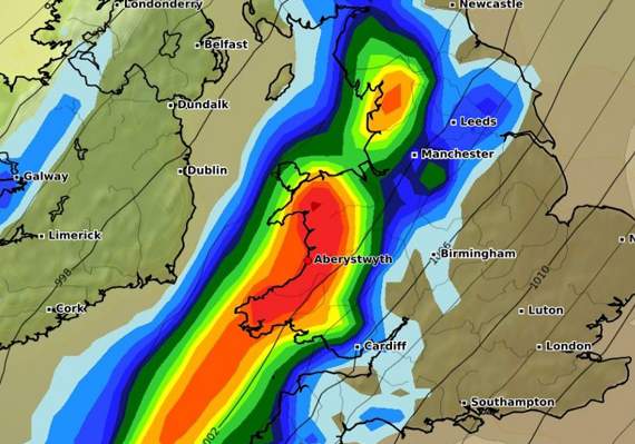 Weather warning upgraded as Storm Callum nears | cambrian-news.co.uk