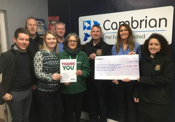 Pet food company staff raise over £4,400 for cancer charity | cambrian ...