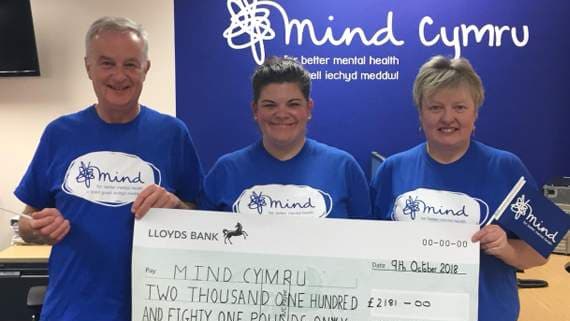 Pam and Paul raise £2,100 for mental health charity | cambrian-news.co.uk