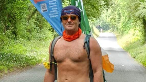 Speedo-clad Mick sets off for Aberystwyth on epic charity trek ...
