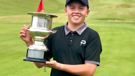 Logan, 13, youngest ever championship winner at Aberystwyth Golf Club ...