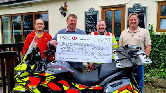 Bumper fundraiser for Blood Bike Wales | cambrian-news.co.uk