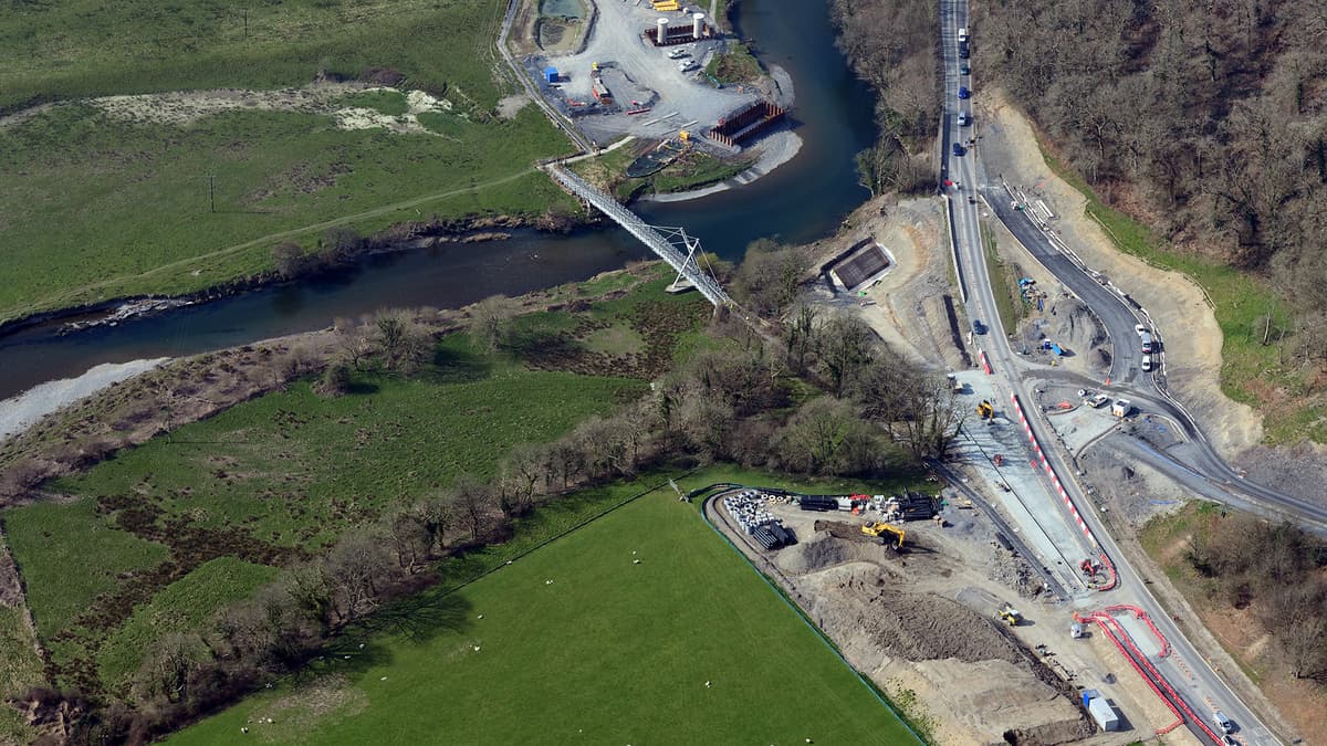 Aerial footage shows progress on £46 million Dyfi project | cambrian ...