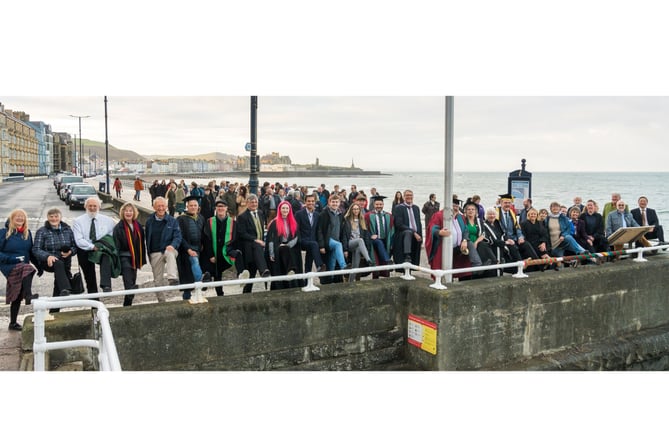 Kicking the bar to celebrate 150 years of Aberystwyth University ...