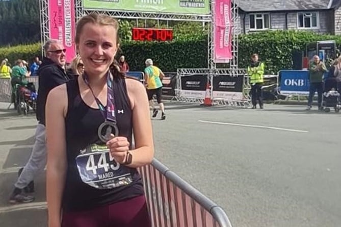 Mared completes half-marathon in aid of Bronglais Chemo Appeal ...