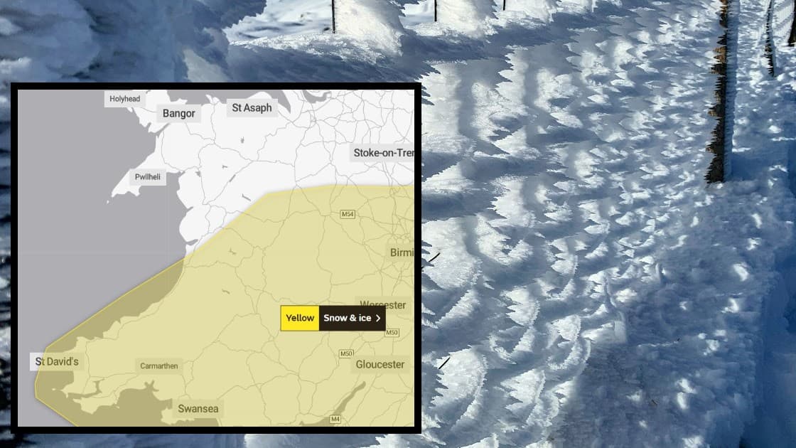 Yellow warning for overnight snow and ice | cambrian-news.co.uk