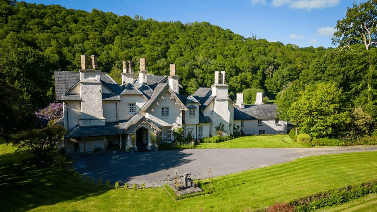 Boncath mansion for sale has water meadows, stained glass windows and ...