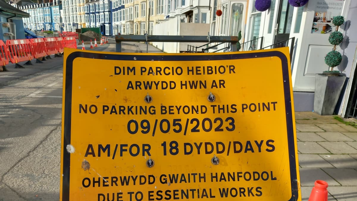 Aberystwyth Promenade streetlighting upgrade works continue | cambrian ...