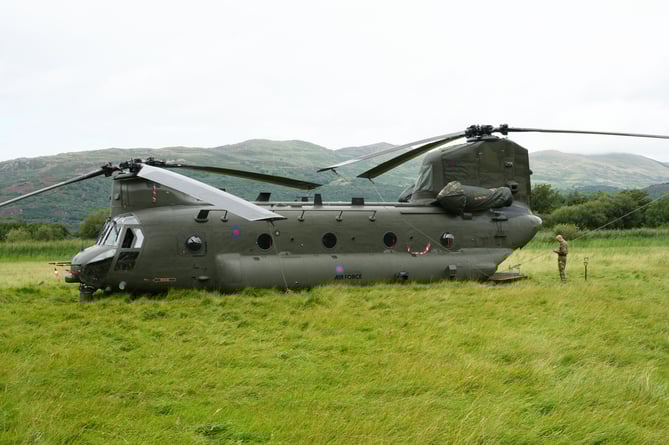 Arthog: Helicopter forced to make emergency landing in field | cambrian ...