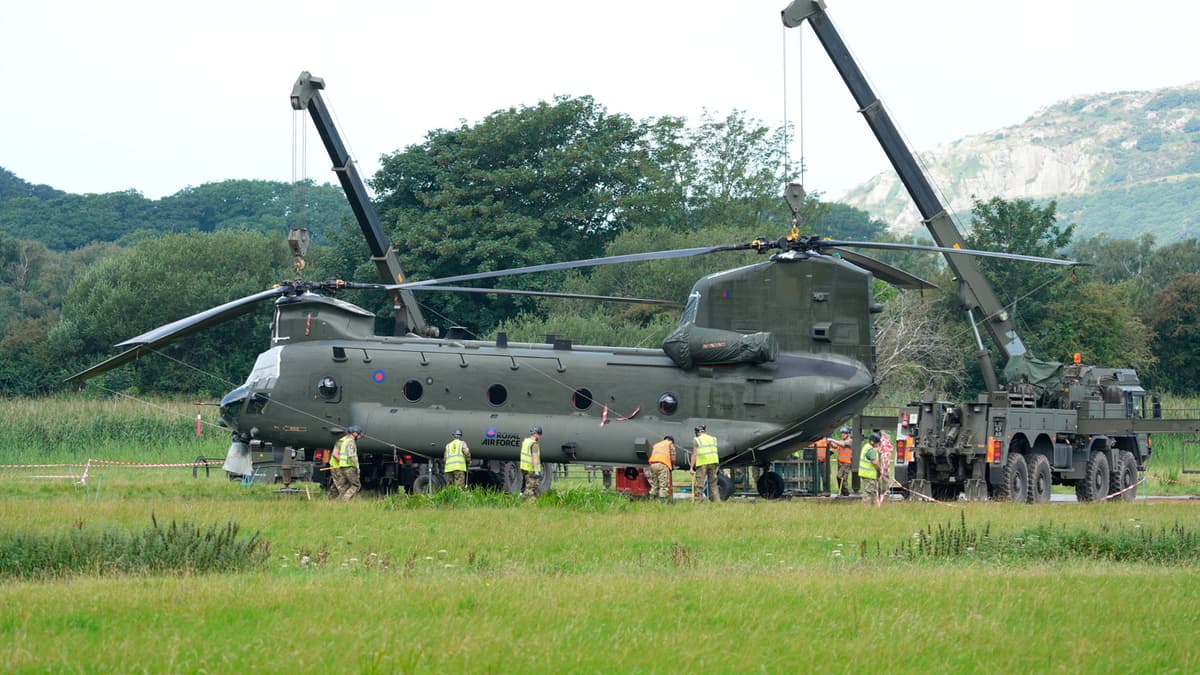 Chinook helicopter expected take flight today after a week in a field ...
