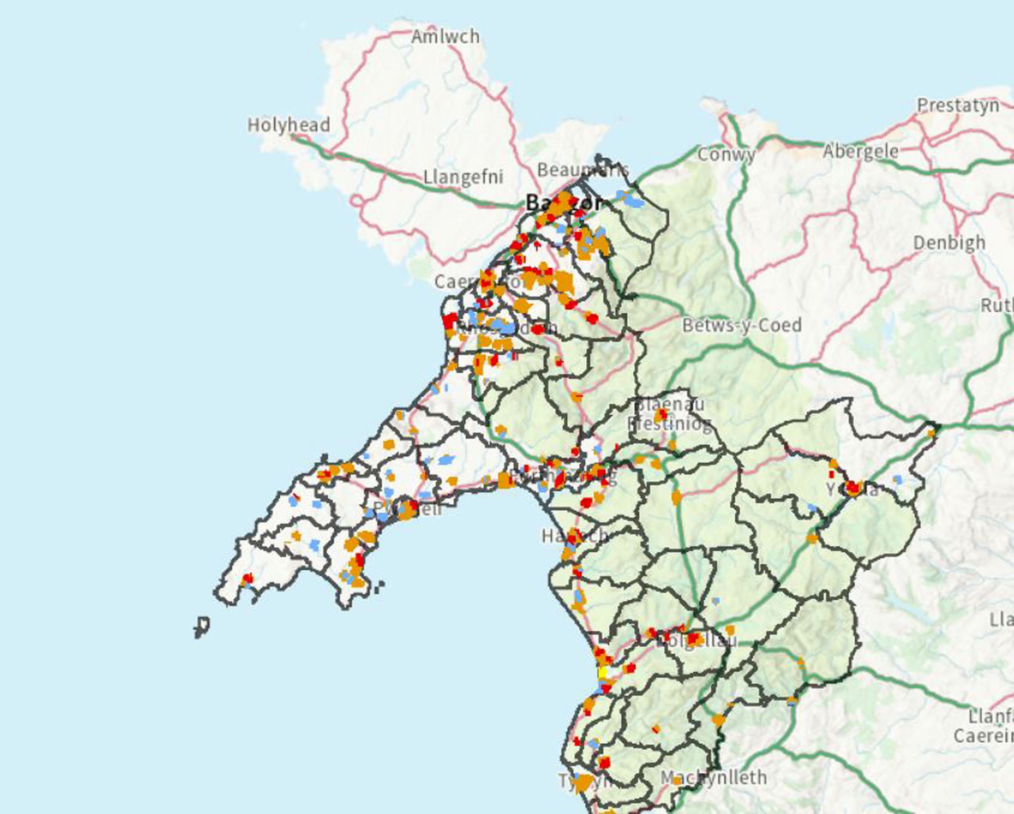 Gwynedd Council map shows 20mph road proposals | cambrian-news.co.uk