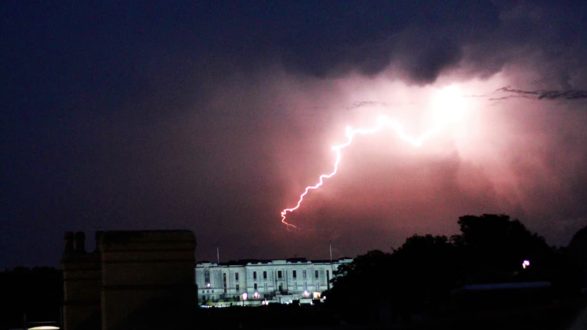 WATCH: Silent lightning storm strikes the sky above Aberystwyth ...