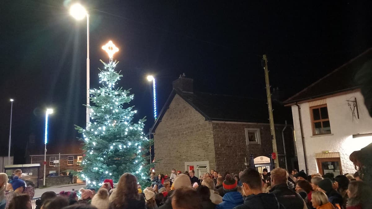 Llanbadarn light up the night sky with Christmas tree event | cambrian ...