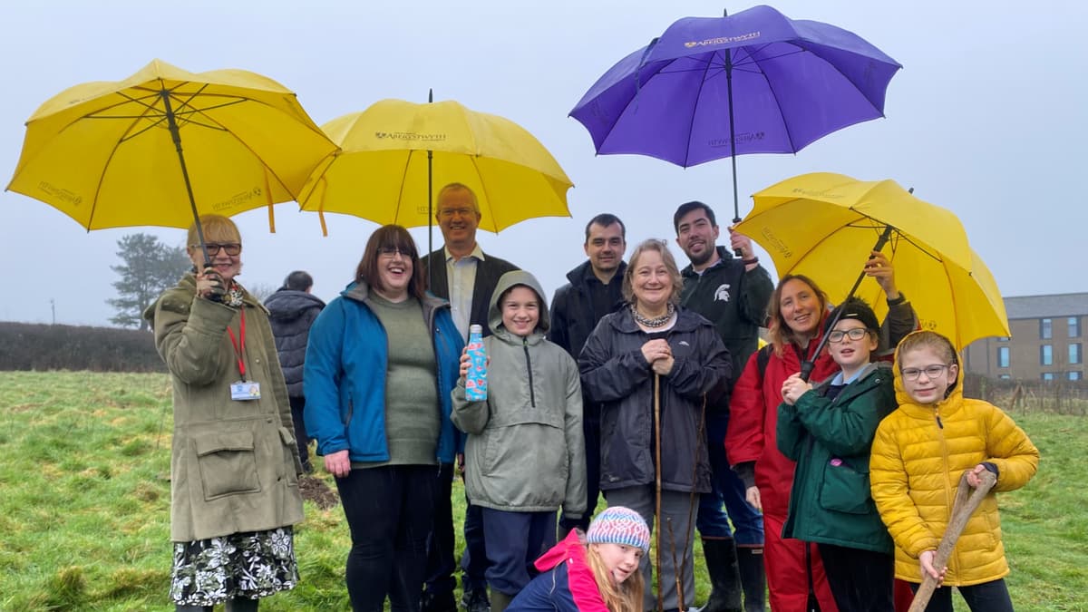 Aberystwyth children plant apple trees in university heritage orchard ...