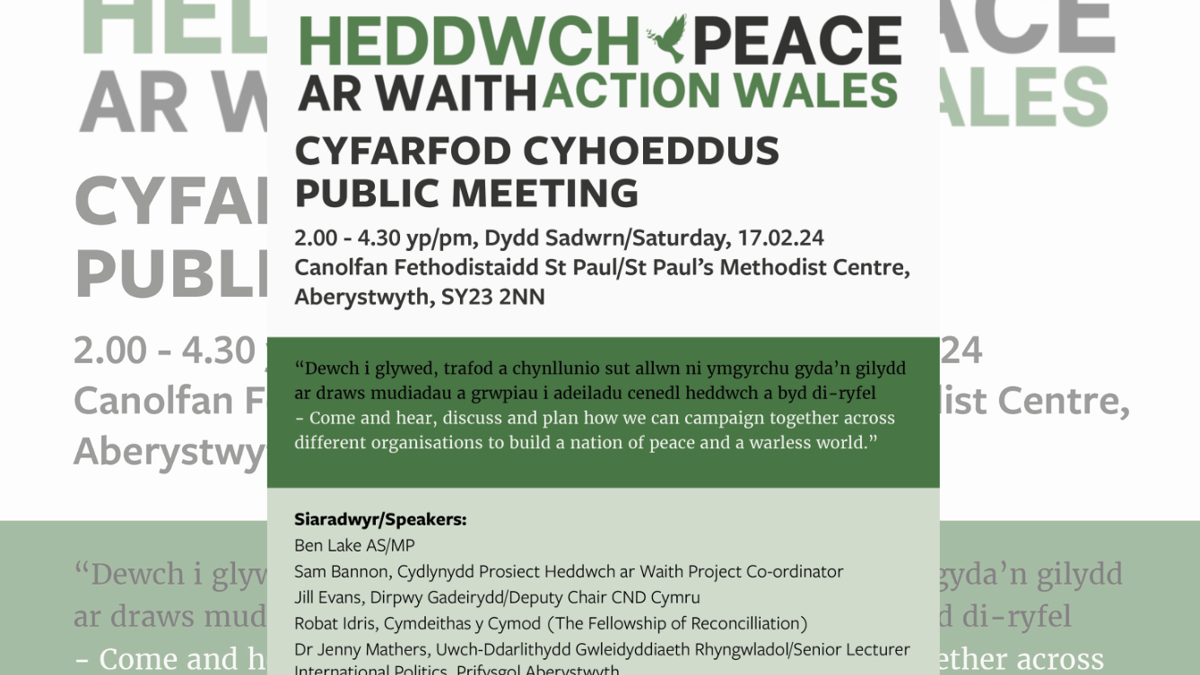 'Build a nation of peace' with Ceredigion MP at new peace network event ...