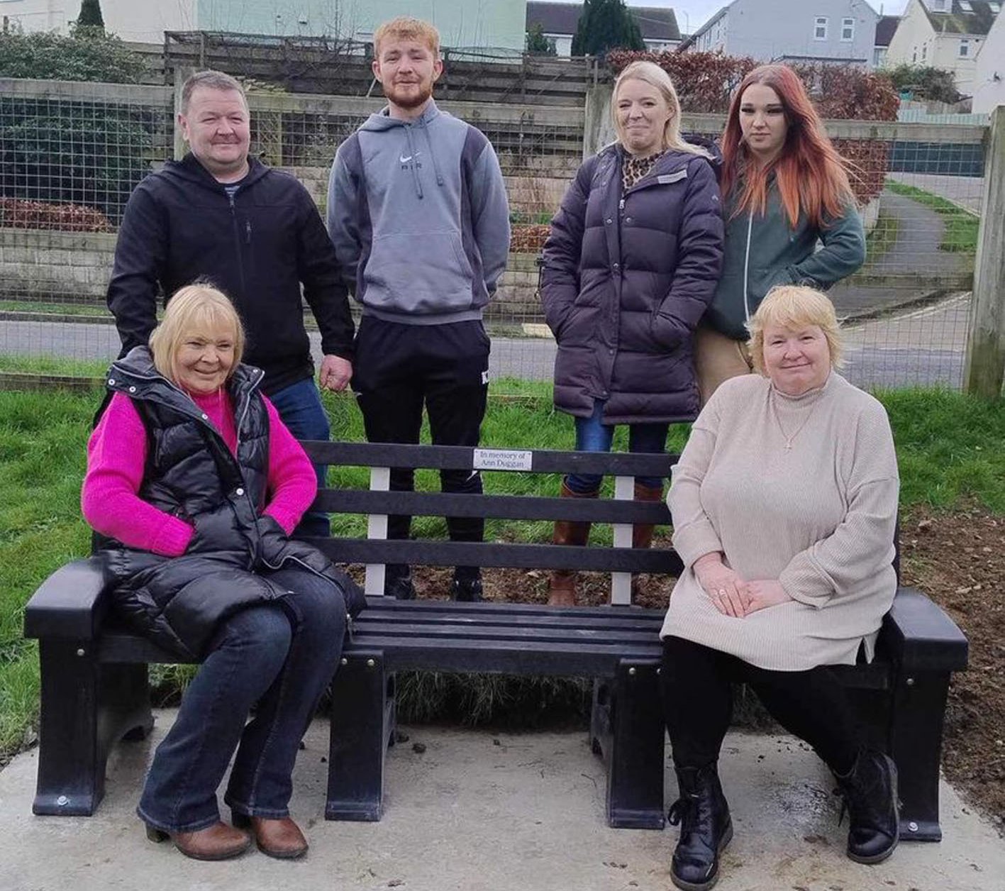 Penparcau unveil bench in memory of loyal supporter Ann Duggan ...