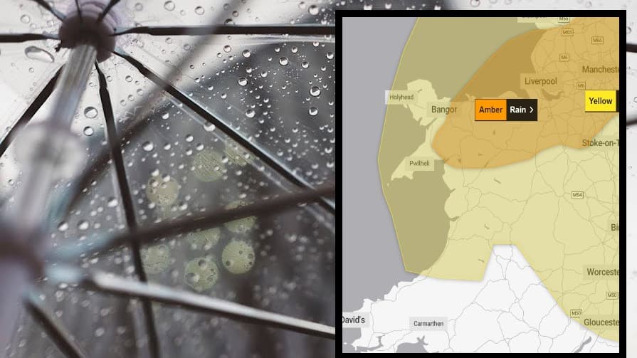 Amber warning for rain on Wednesday - with up to 150mm of rain possible ...