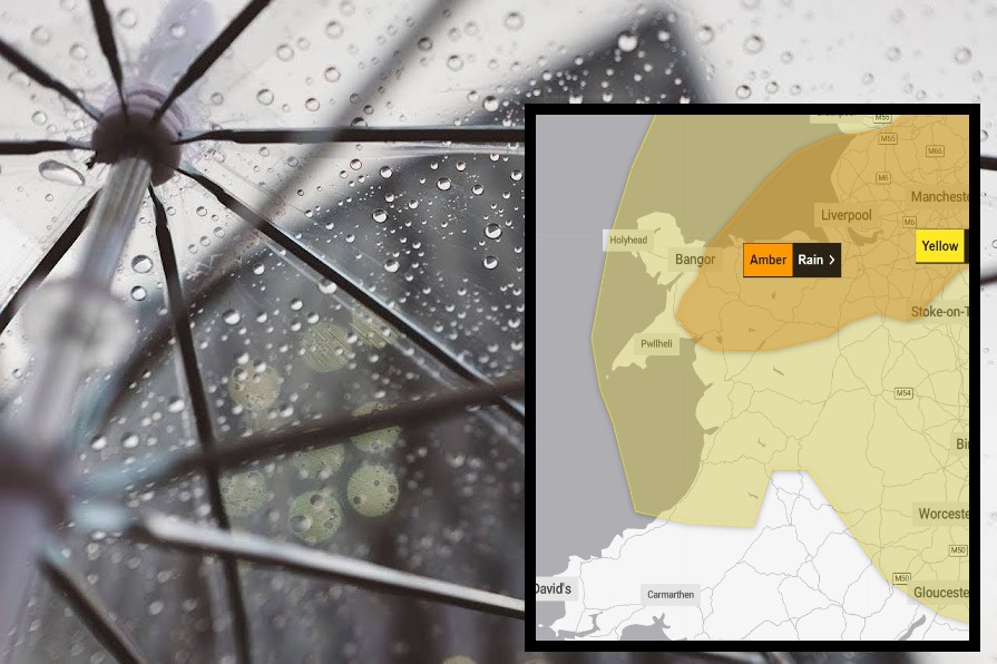 Amber warning for rain on Wednesday - with up to 150mm of rain possible ...