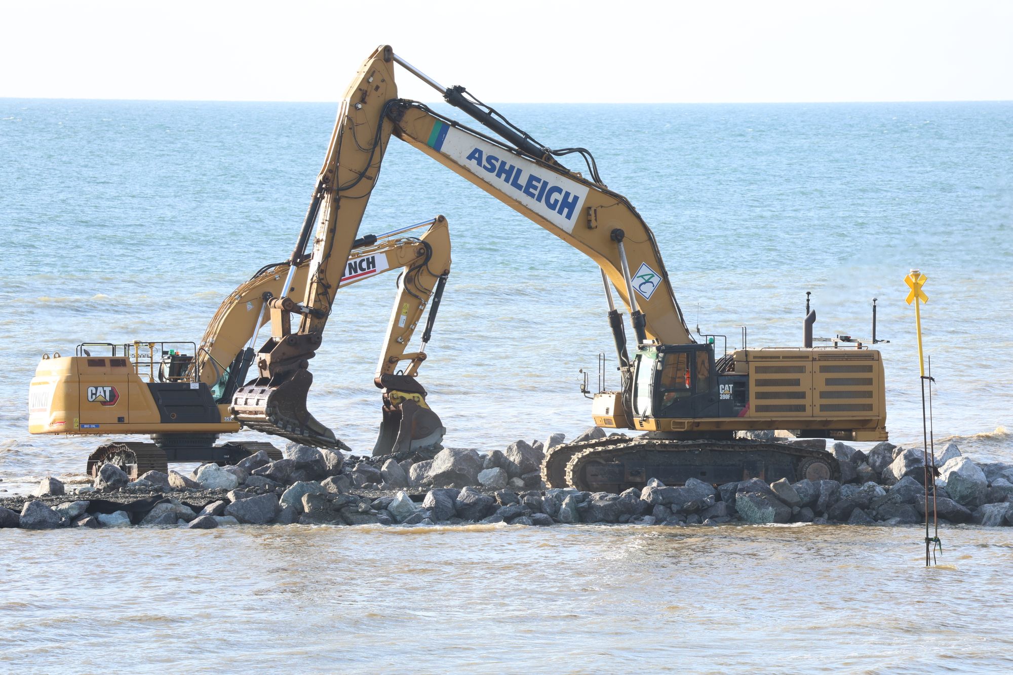 Sea defences taking shape in Aberaeron | cambrian-news.co.uk