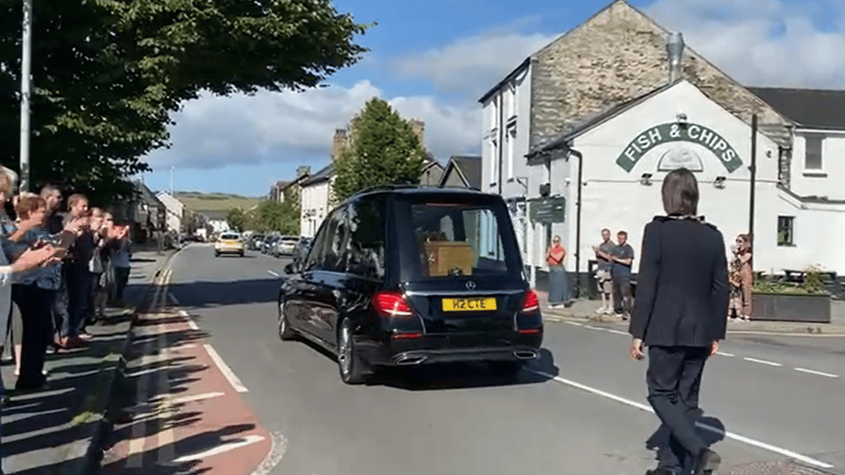 'Tenacious, funny and kind': Machynlleth lines the street to bid final ...