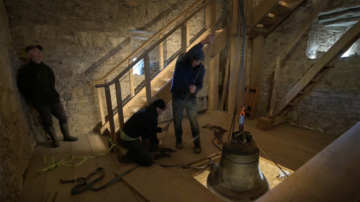 Repaired bell returns to Llanfihangel y Creuddyn church | cambrian-news ...
