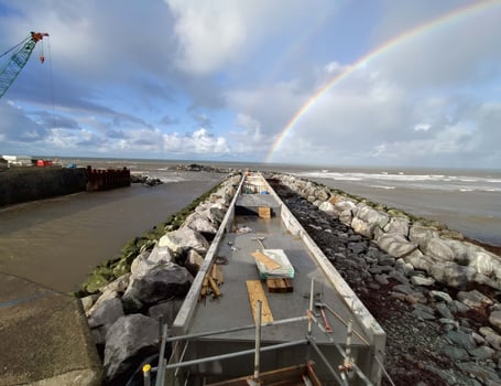 Aberaeron sea defence work not expected to be completed before June ...