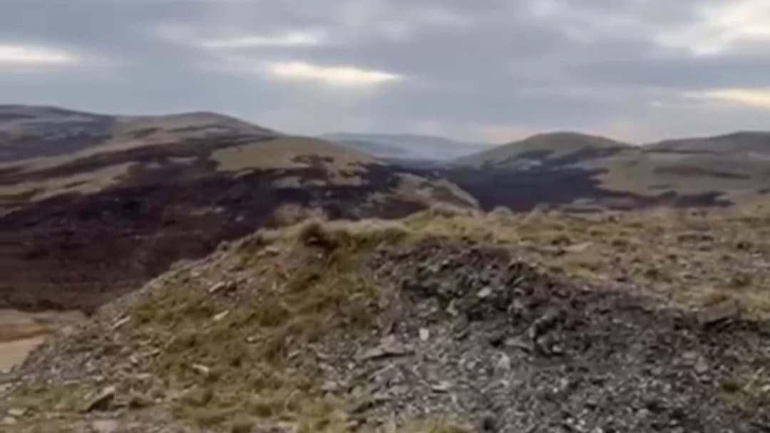 Firefighters use drone to tackle 1,000 hectare grass fire | cambrian ...
