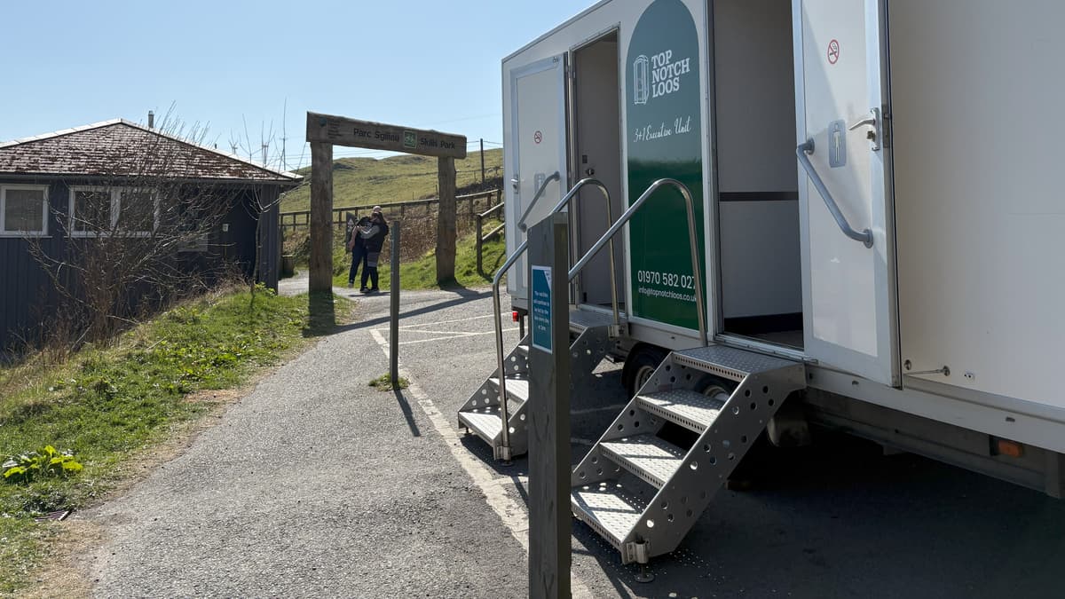 Portaloos and locked doors at Nant yr Arian visitor centre | cambrian ...