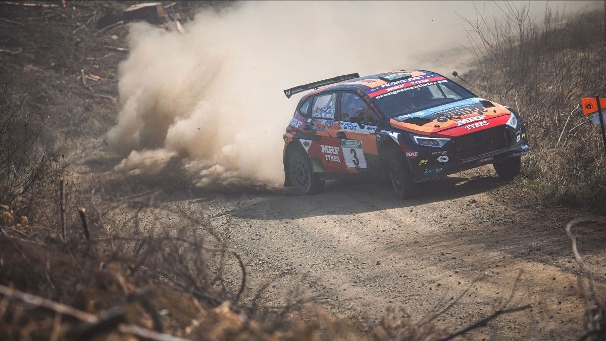 Newcastle Emlyn's James Williams makes a point on the Carlisle Stages ...