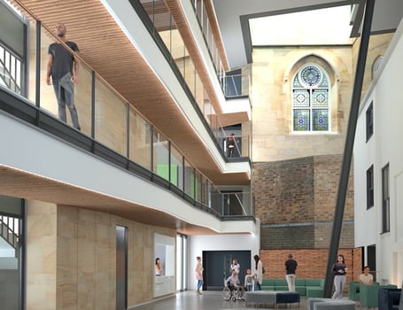 Old College’s new atrium takes shape | cambrian-news.co.uk
