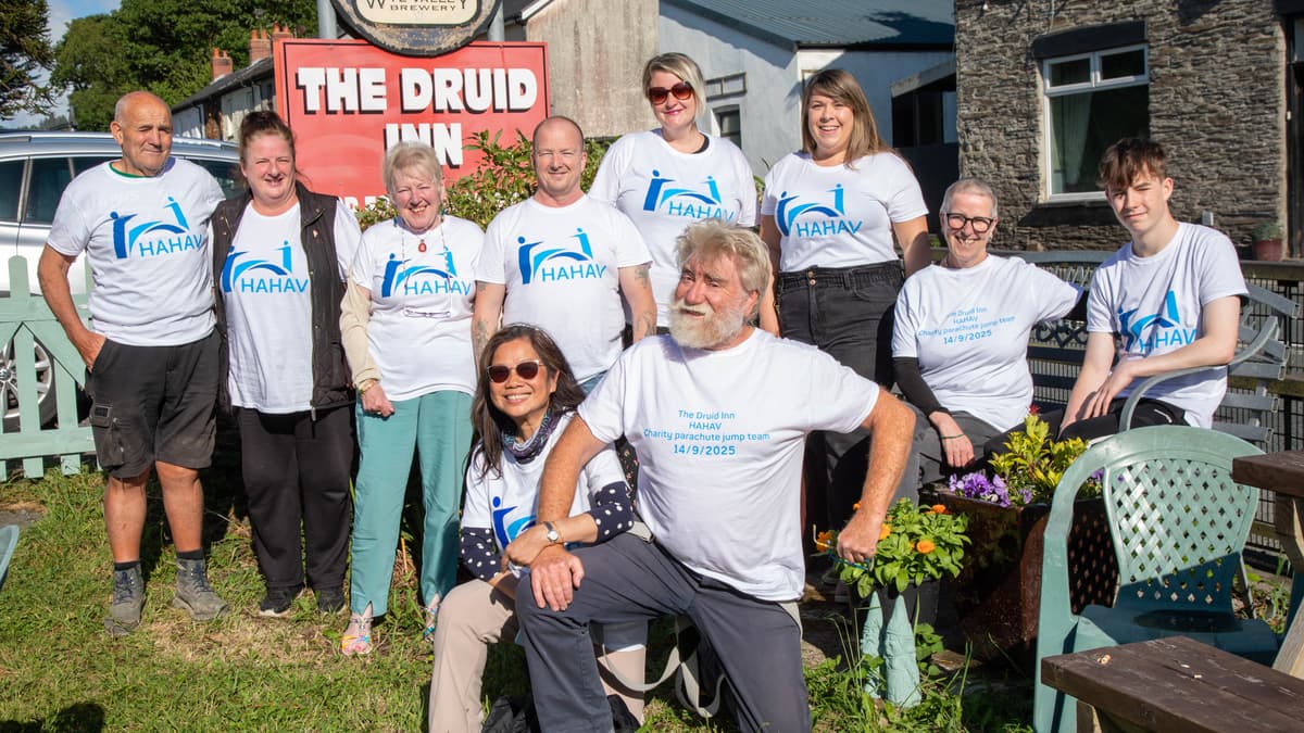Goginan group's daring skydive to support HAHAV Ceredigion | cambrian ...