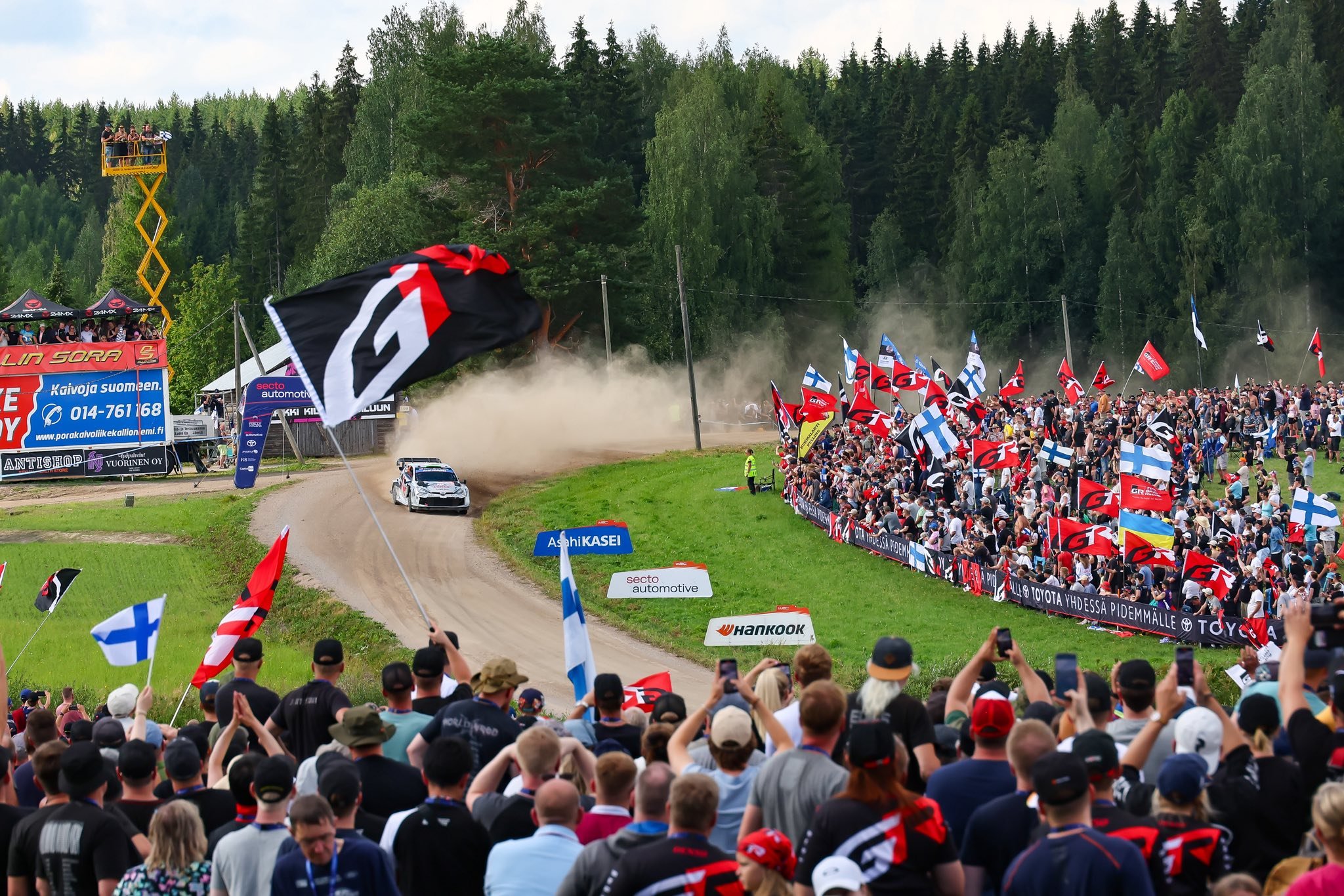 Elfyn Evans leads after Toyota's historic Rally Finland victory ...