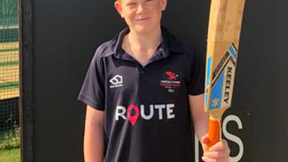 Ted Elias Jones, 13, shines for Cricket Wales North with stunning ...