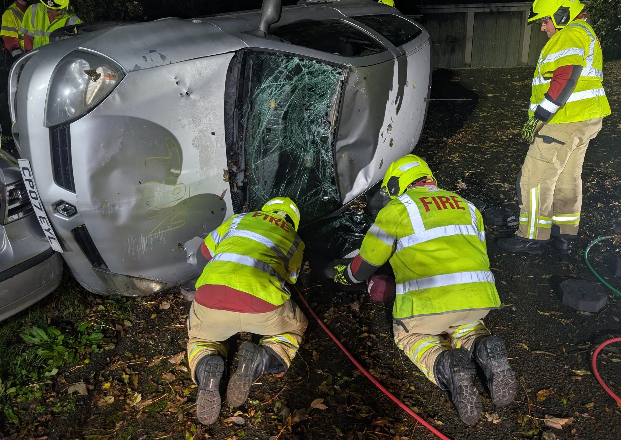 New Quay and Aberaeron fire crew take on gnarly road accident ...