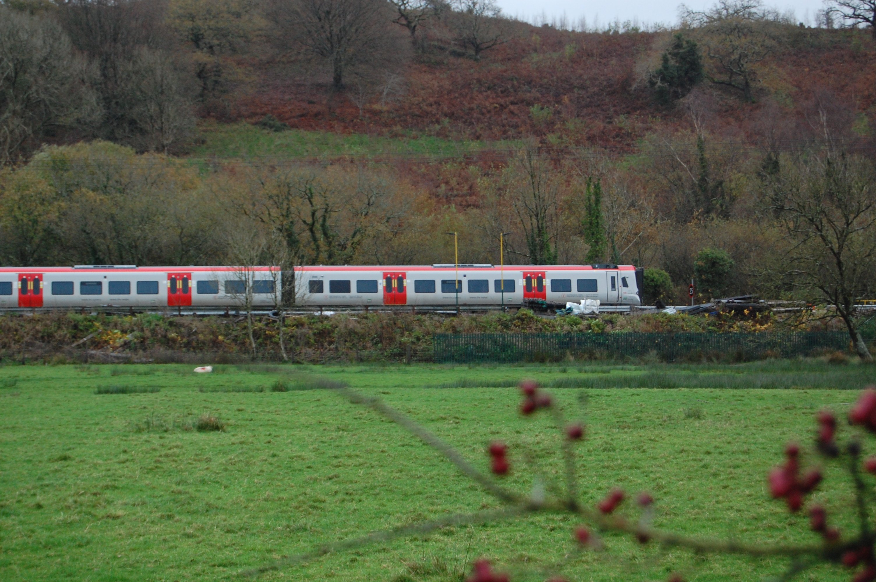Three trains from new Cambrian Line fleet spotted outside Machynlleth ...