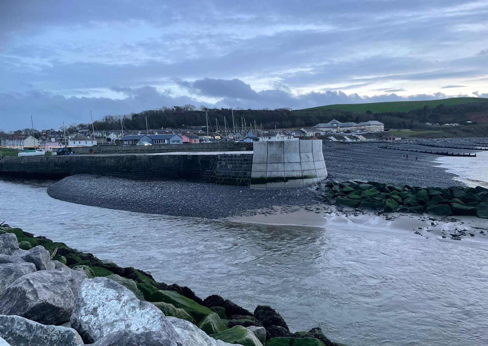 Rocky start for Aberaeron's wonky sea defences | cambrian-news.co.uk