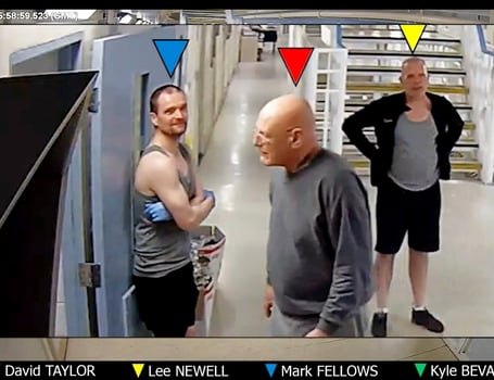 Video: The moment three prisoners storm the cell of child killer Kyle ...